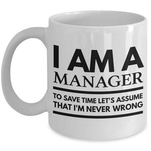 Manager Mug Fun Manager Mug Manager Coffee Mug Manager - Etsy
