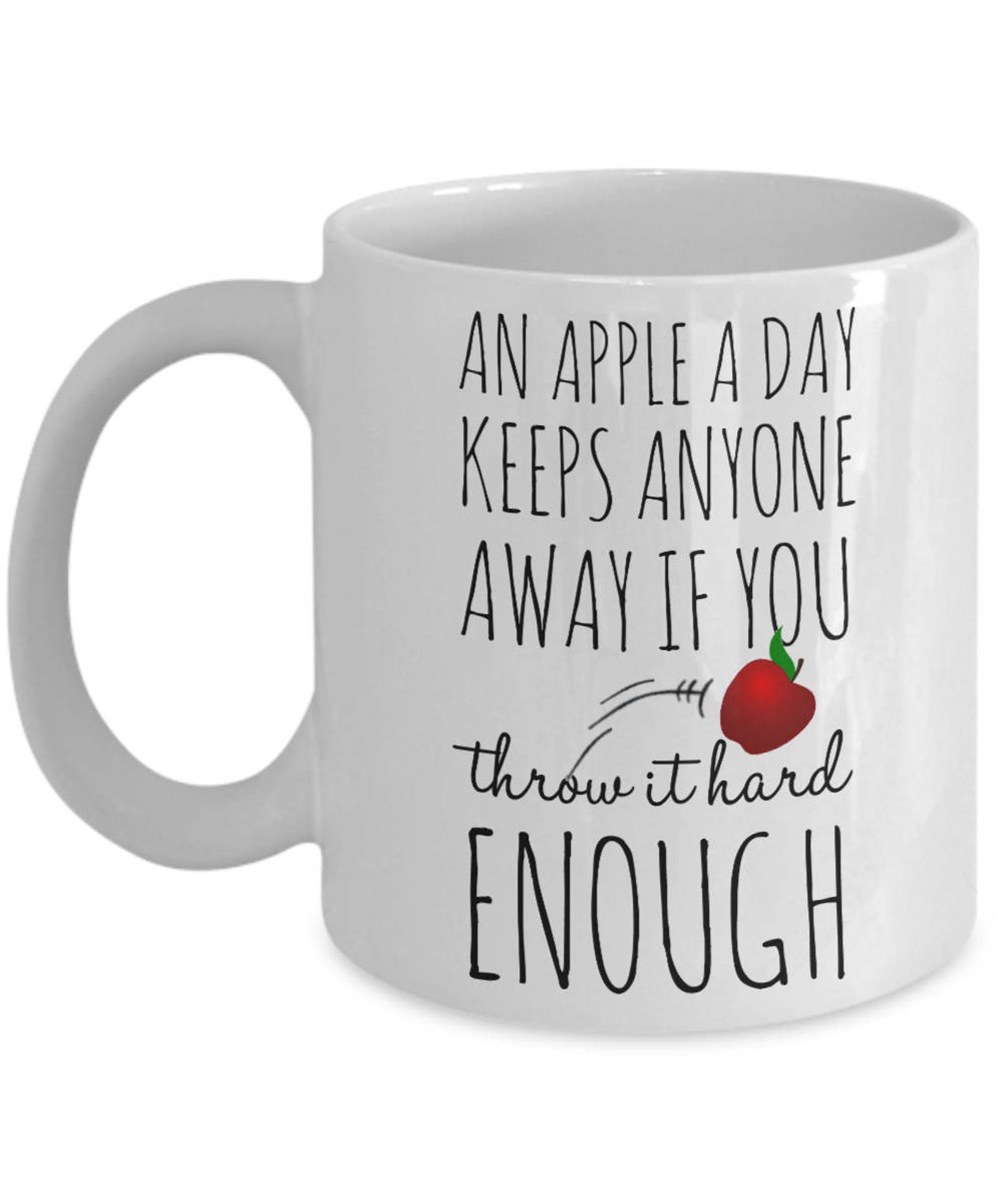 Apple Mug an Apple A Day Mug Funny Apple Mug Apple Gifts - Etsy