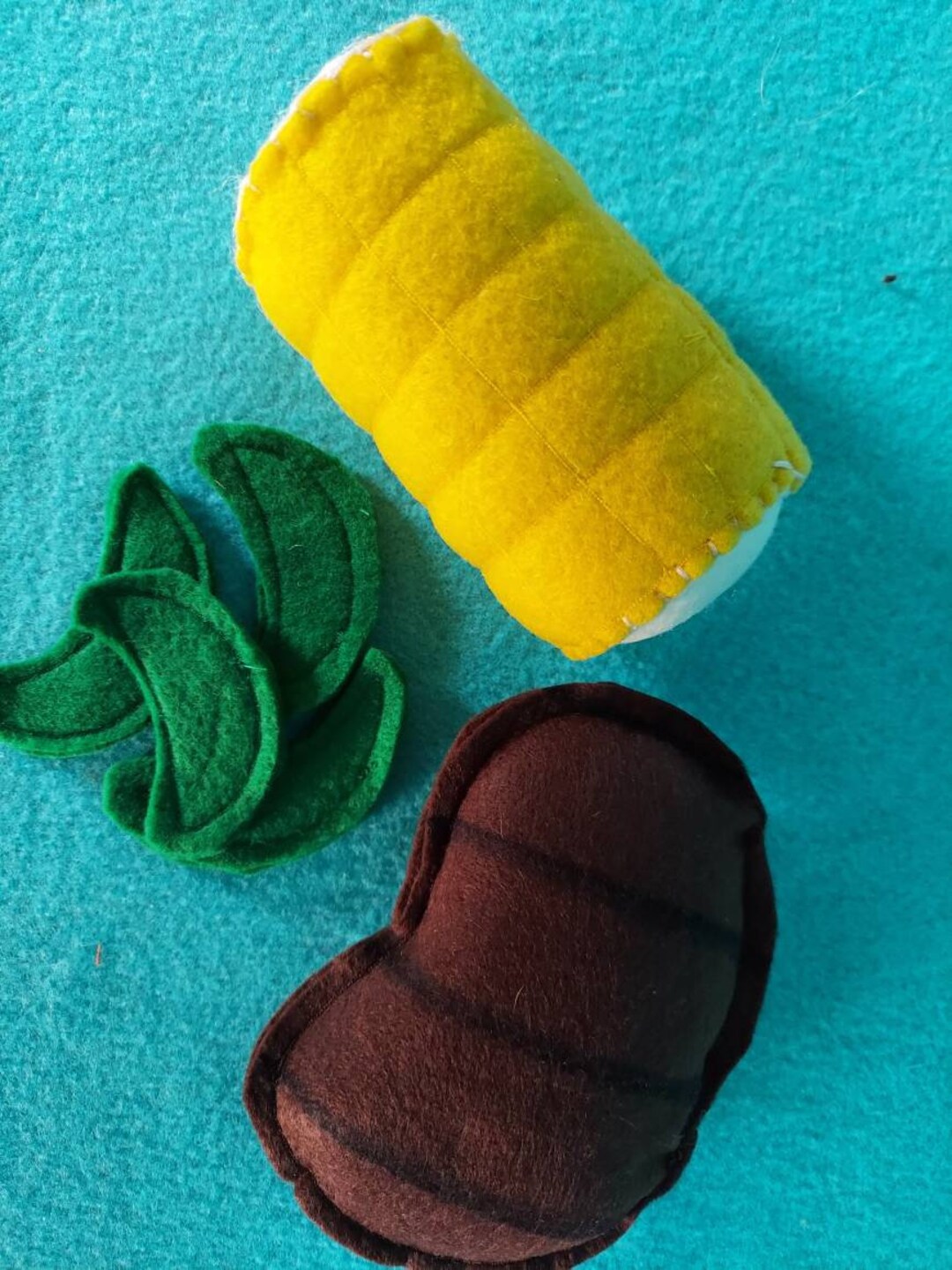Pretend Play Food Felt Steak Dinner With a Side of Corn on the Cob and ...