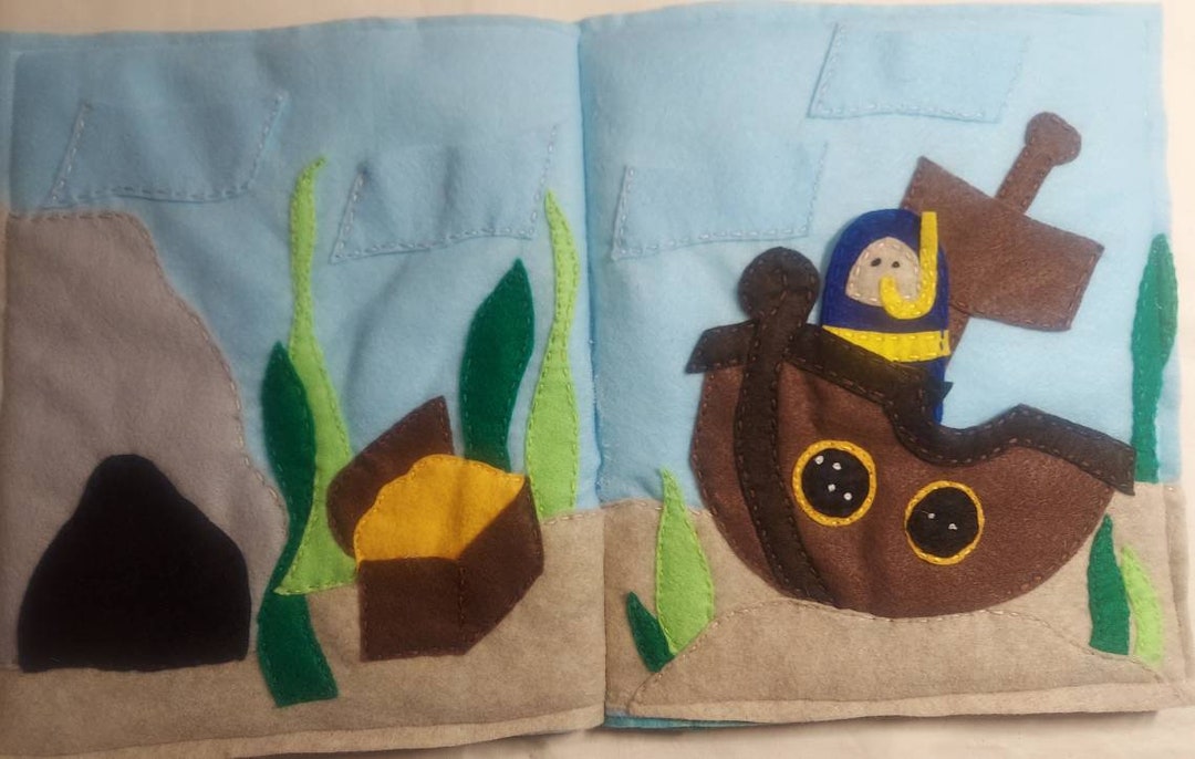 Ocean Themed Finger Puppet Activity Book Playset - Etsy