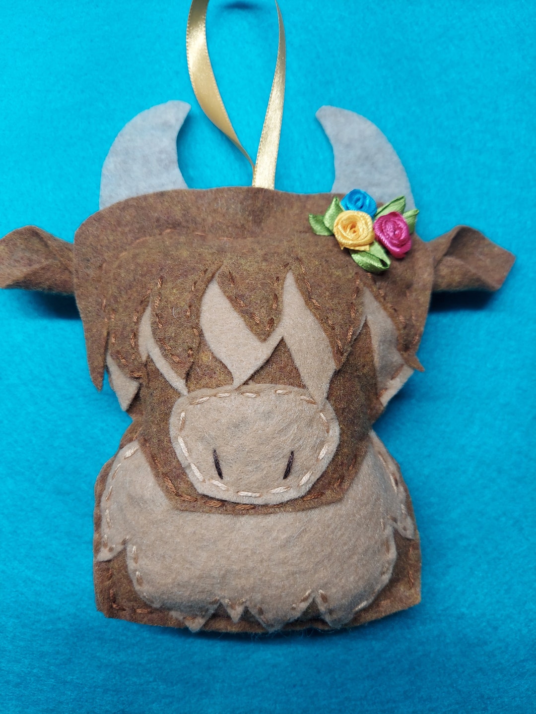 Highland Cow Felt Ornament - Etsy