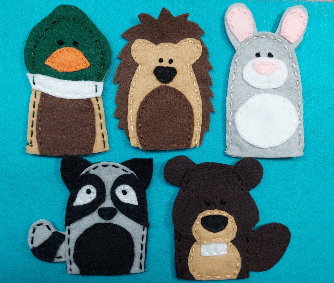 Set of 5 Woodland Friends Finger Puppets! - Etsy