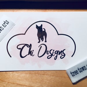 50 Small Folded Custom Tag / Satin Custom Labels/ Washable Tags ...