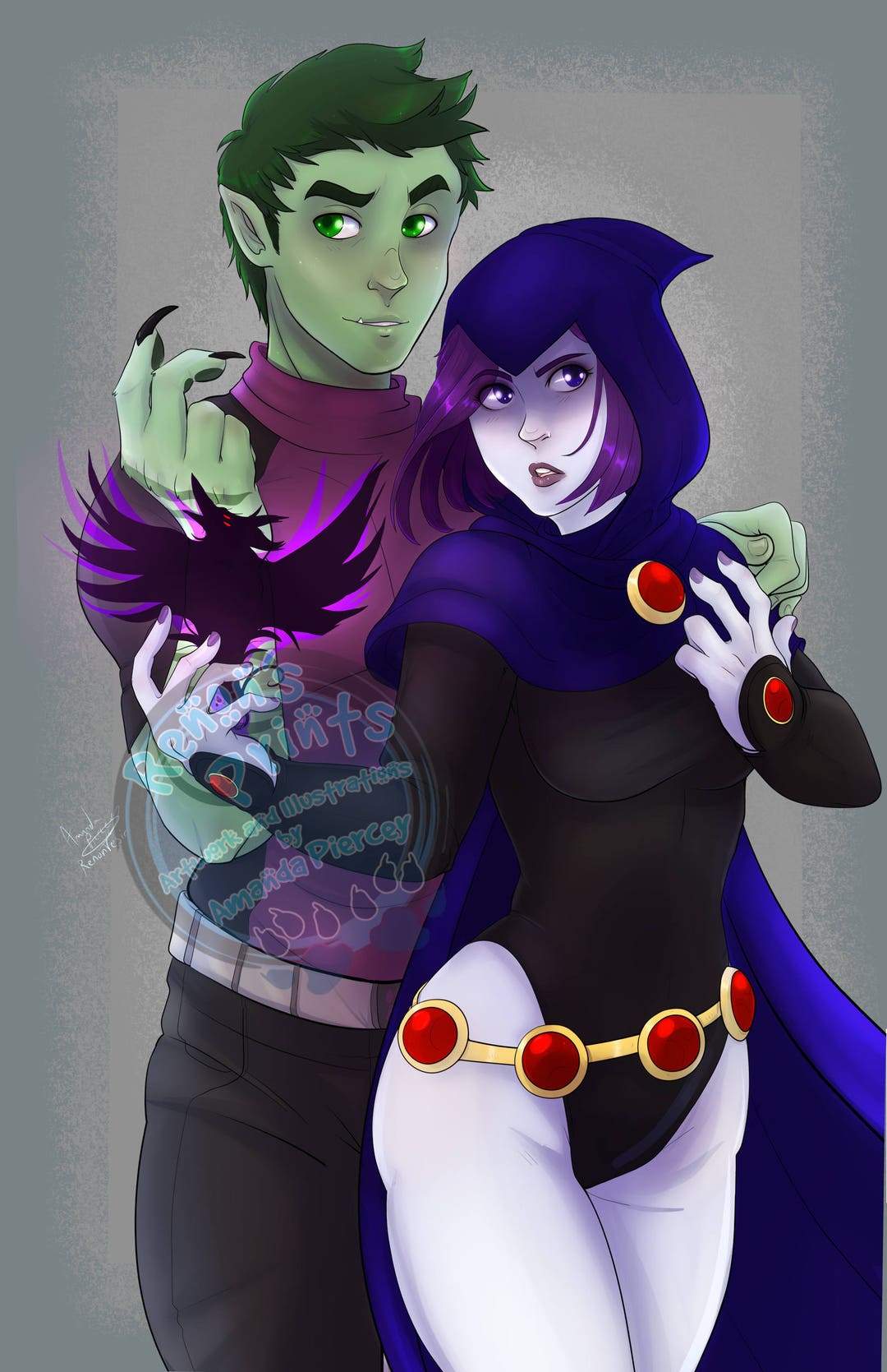 Teen Titans Raven And Beast Boy Kids