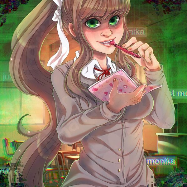 Just Monika Doki Doki Literature Club - Etsy