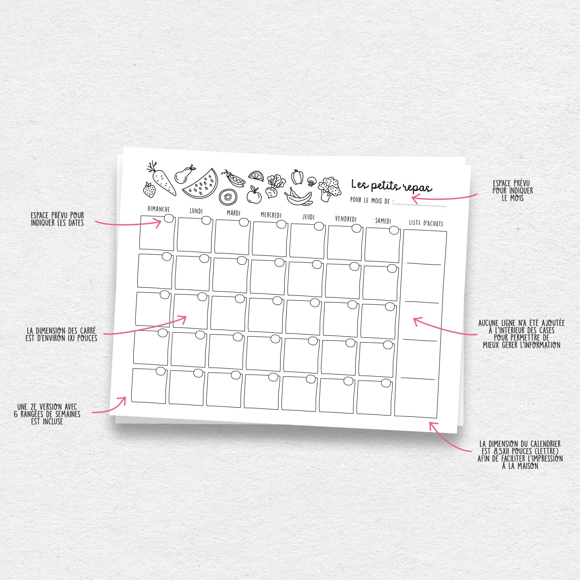 Calendrier Des Repas Calendrier Introduction Des Aliments - Etsy
