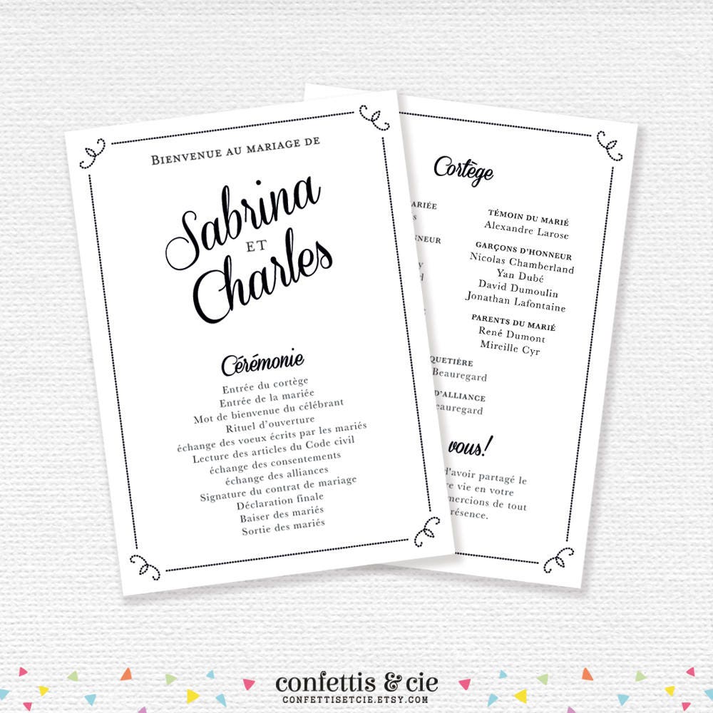 Modèles De Programme De Mariage Word - Pikbest Guide Complet - cache