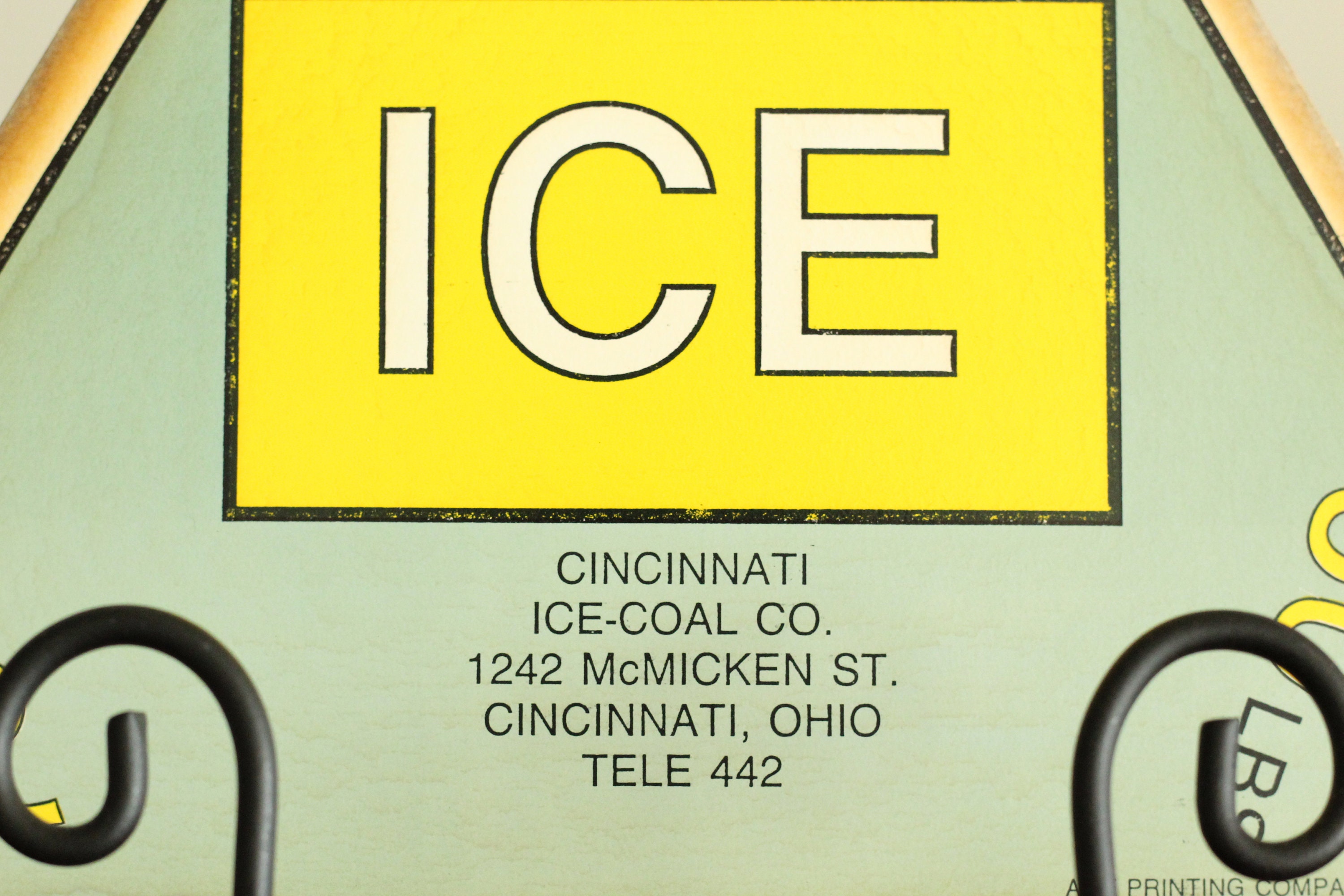 Antique Vintage Ice Card Sign Cincinnati Ohio 1929 NOS Ice Delivery - Etsy