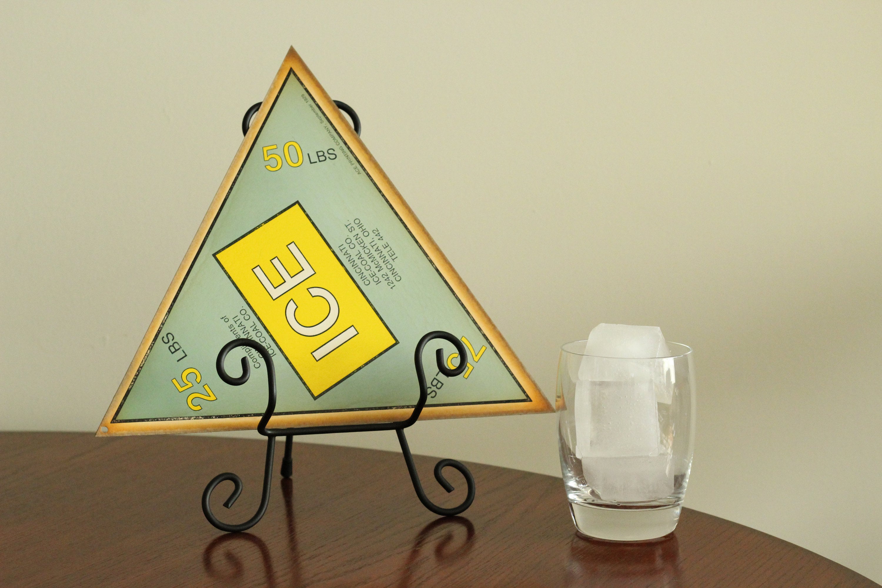 Antique Vintage Ice Card Sign Cincinnati Ohio 1929 NOS Ice Delivery - Etsy