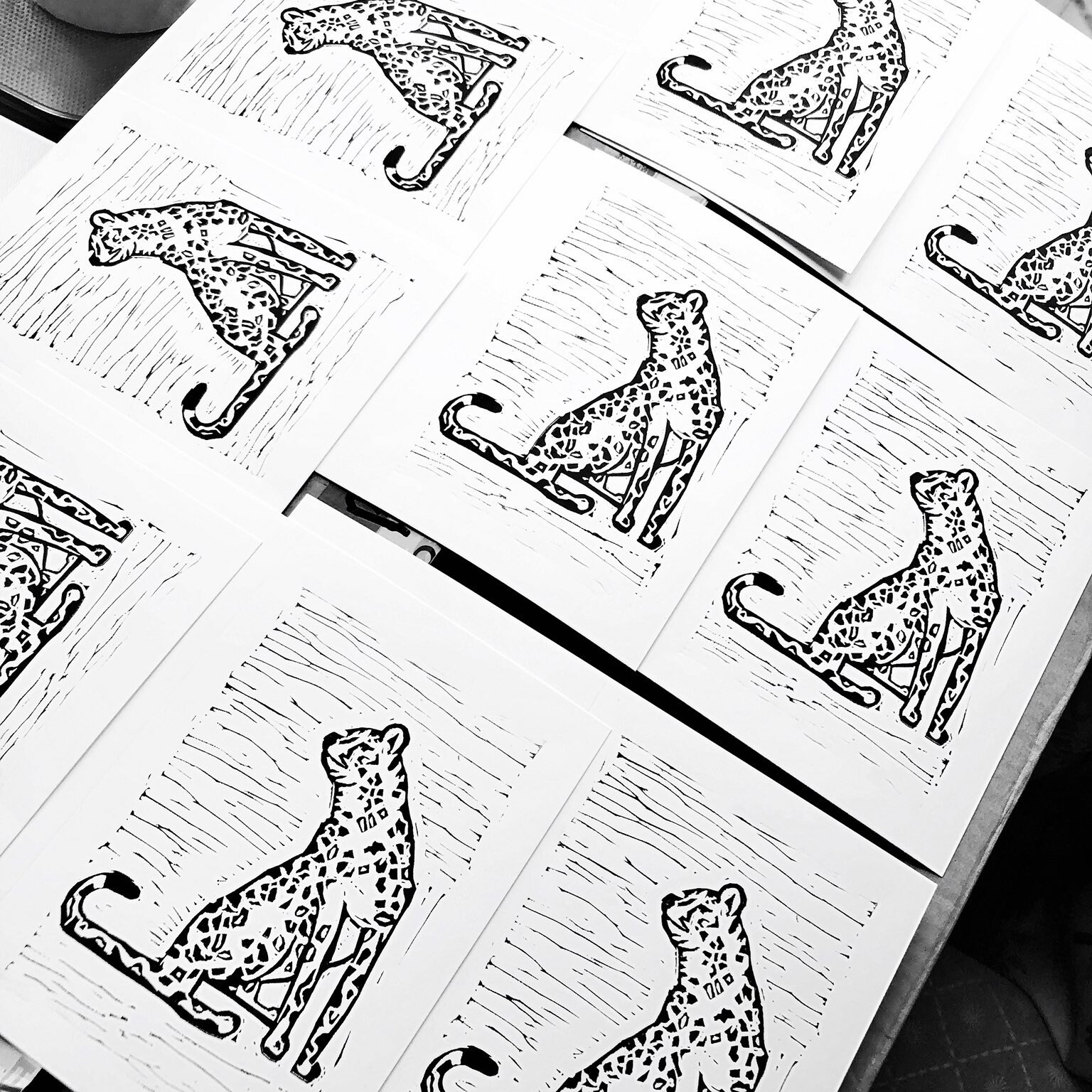 Leopard Lino Handmade Card - Etsy