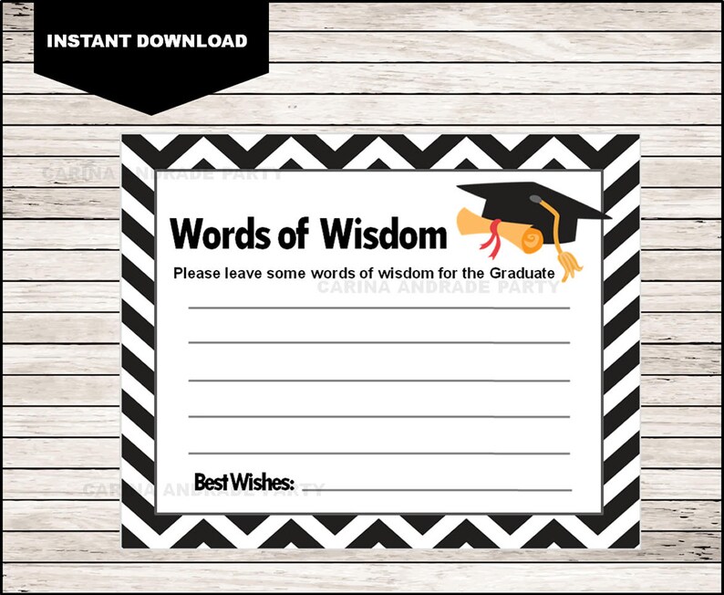 Free Printable Words Of Wisdom Cards Graduation Free Printable Words Of Wisdom Cards Graduation