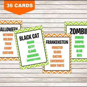 Halloween Taboo, Fun Party Game for Kids, Teens, and Adults, Printable ...