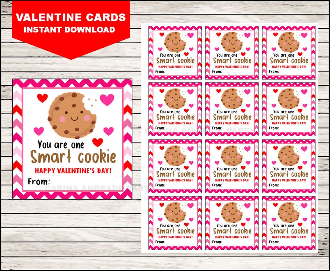 One Smart Cookie Valentine's Day Cards, Cookie Monkey Exchange Card ...