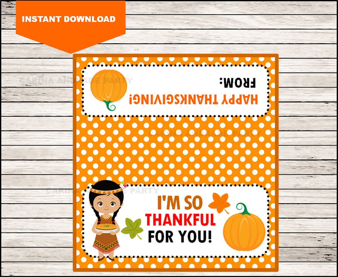 I Am so Thankful for You Bag Toppers Indian Bag Toppers Thanksgiving ...