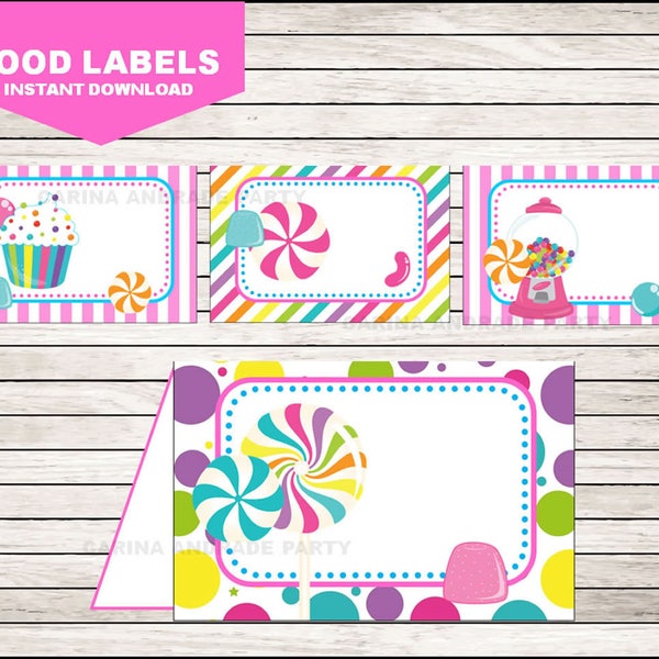 Candy Labels - Etsy