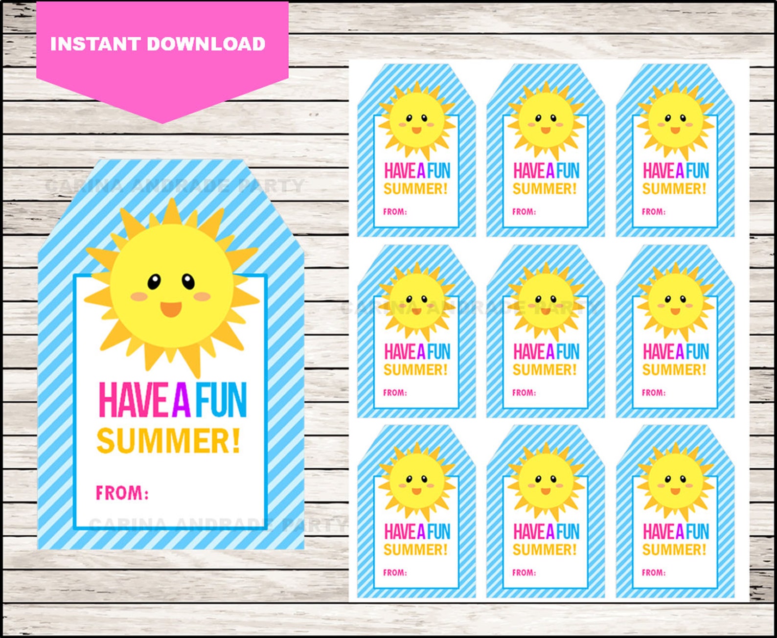 Printable Sun End of School Cards sunshine Teacher Favor Tag - Etsy
