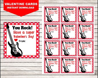 You Rock Valentine | Etsy
