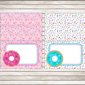 Donut Food Labels Instant Download, Donut Tent Cards , Donut Party Food ...