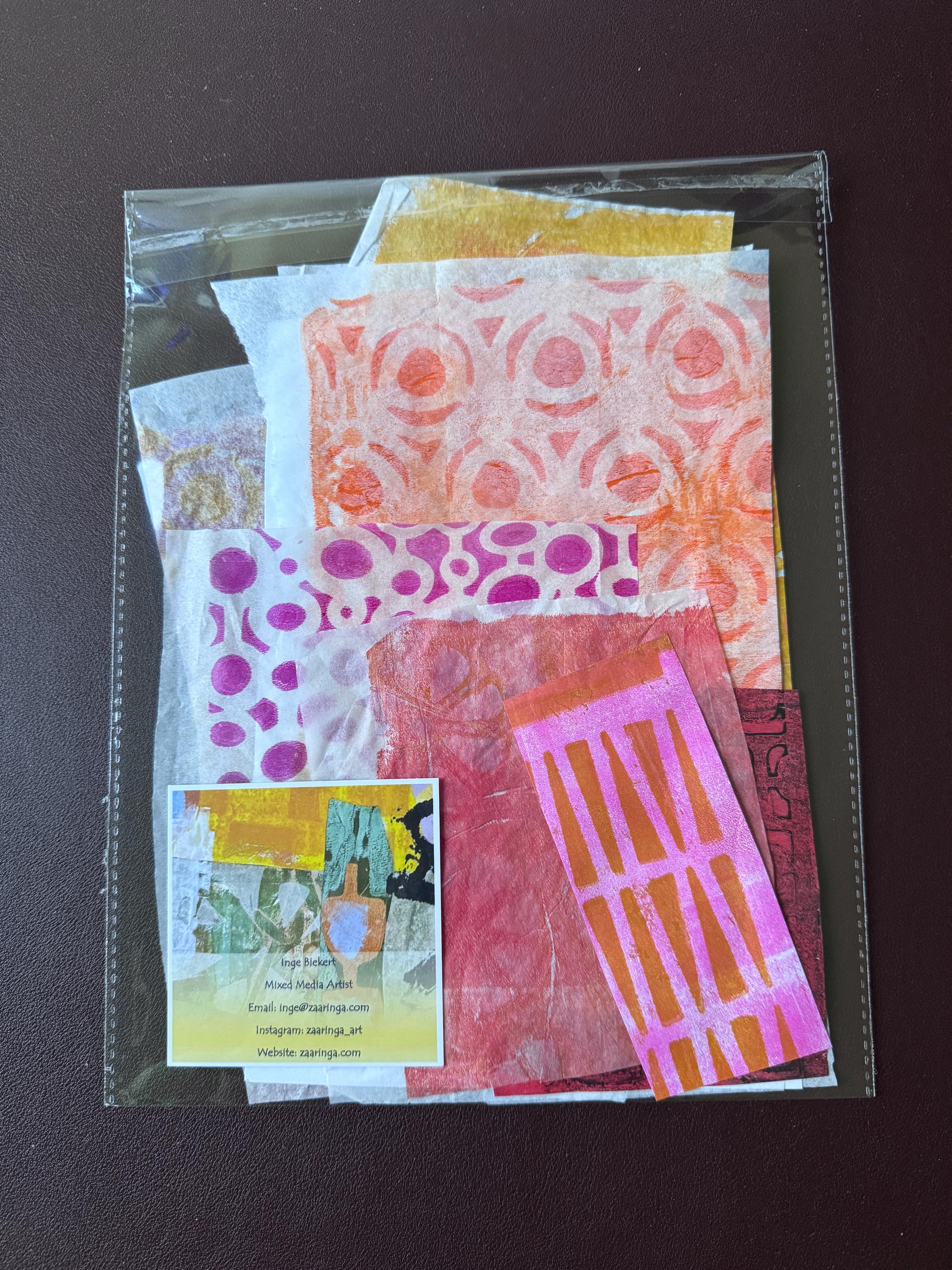 Handmade Collage Papers: Gel Printed Tissue, Rice & Copy Paper - Etsy