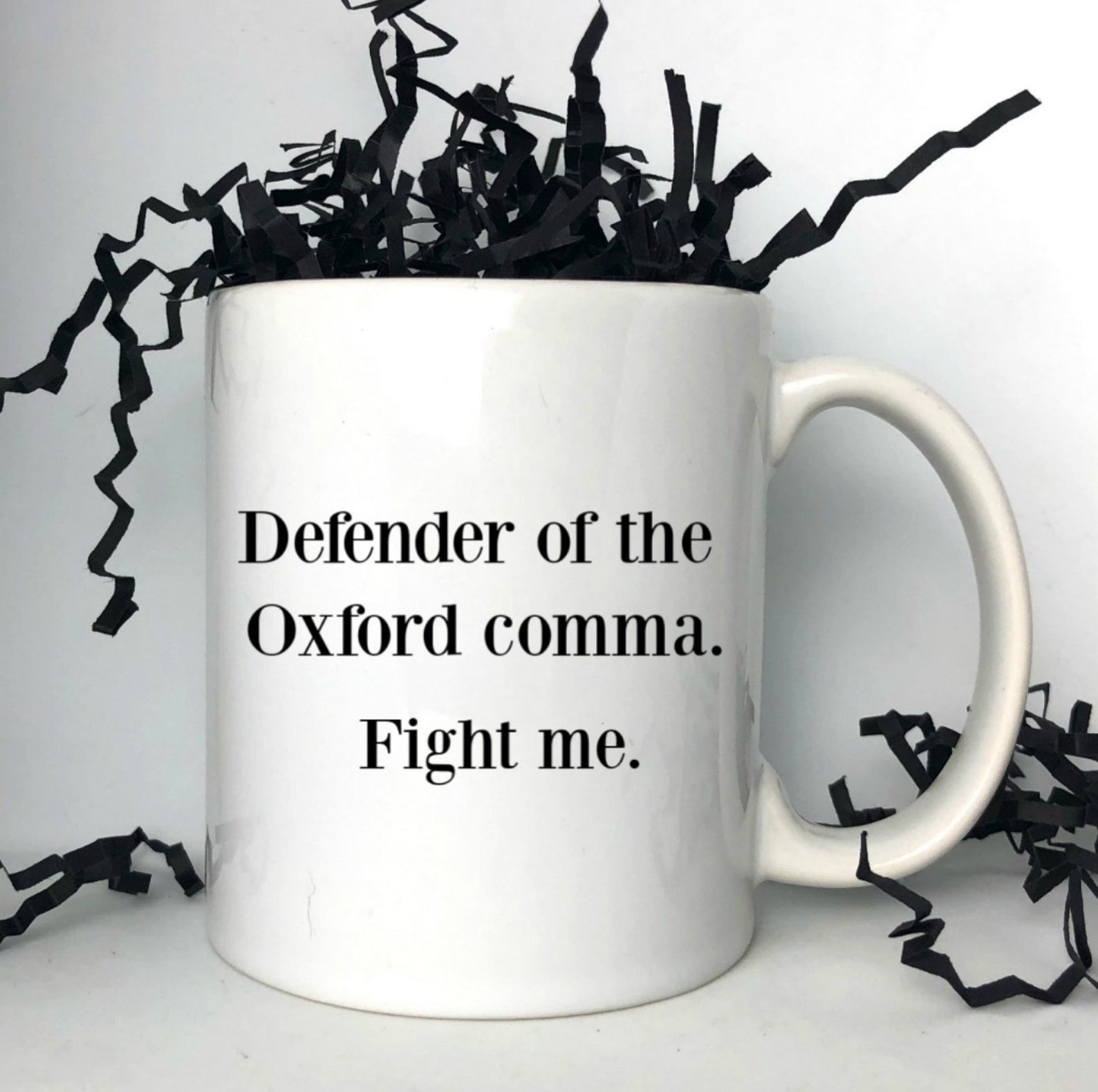 Oxford Comma Mug Grammar Police coffee cup Defender of the | Etsy
