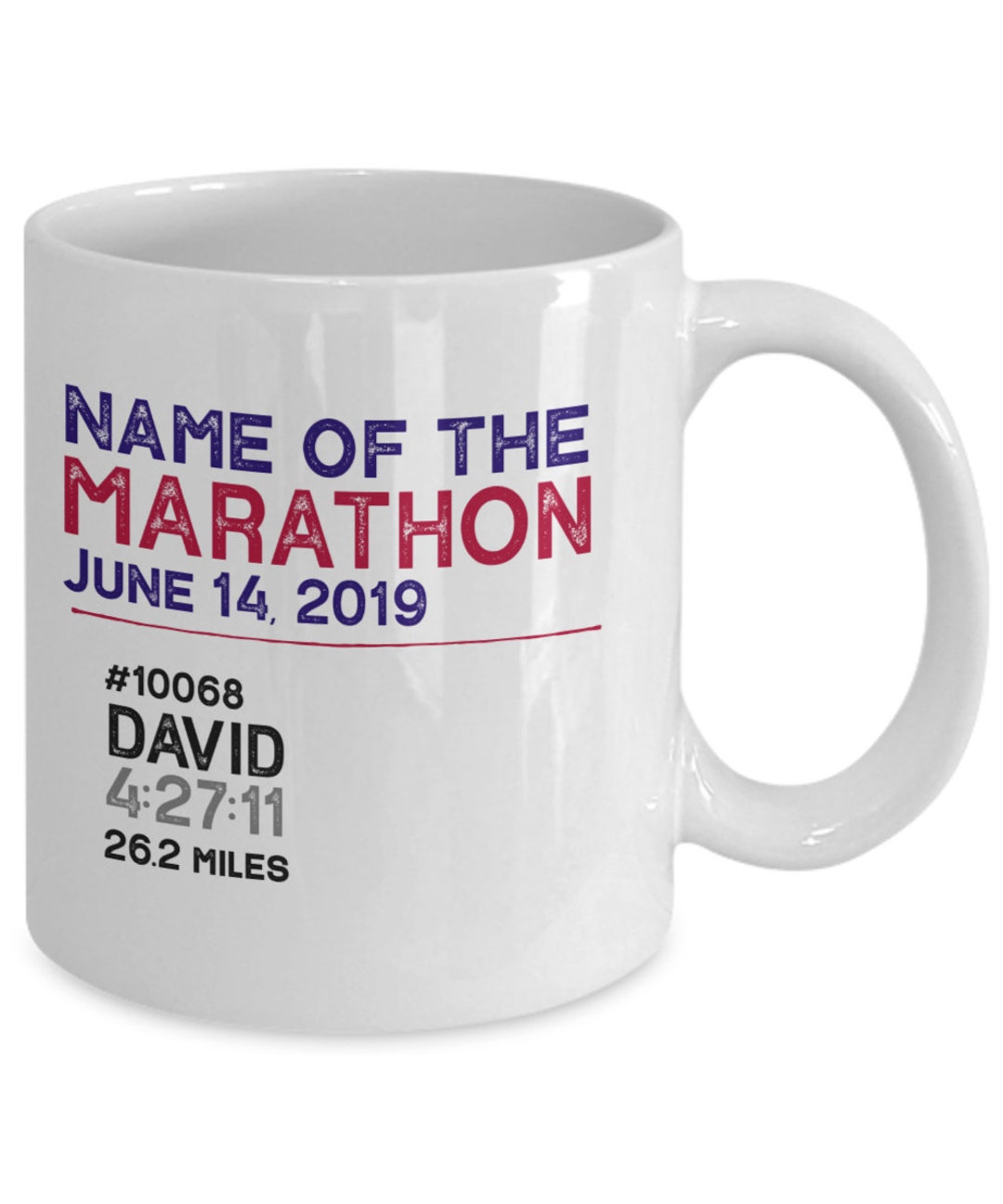 Marathon Runner Gift Commemorative Mug Mugs Marathon Runner - Etsy