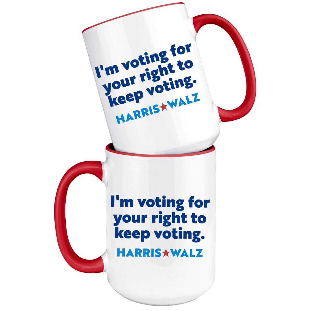 Harris Walz 2024, Voting Rights, Election 2024 Mug, Democrat, Political ...