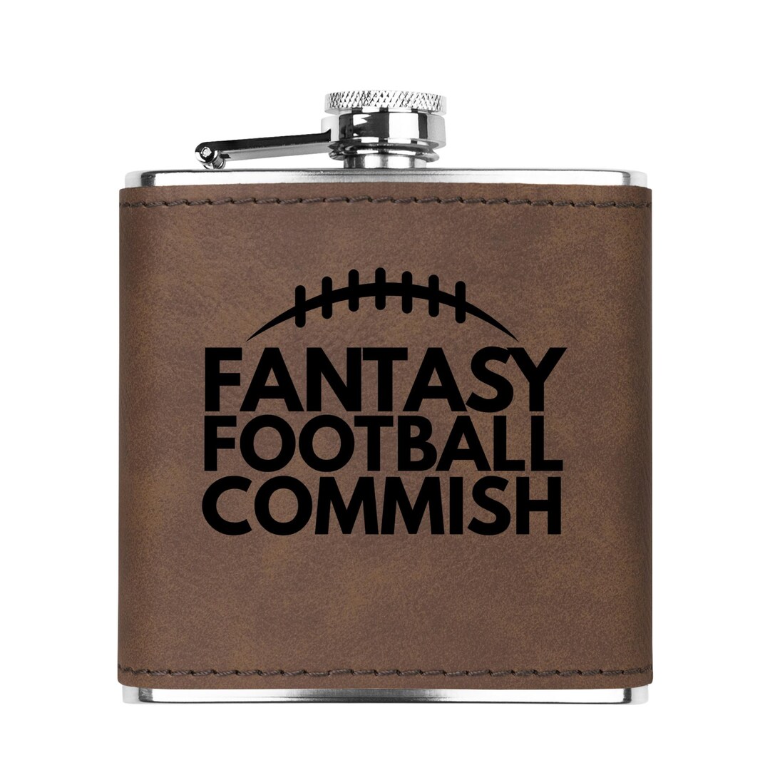 Custom Fantasy Football Commish 6oz Flask, Gift for Fantasy League ...