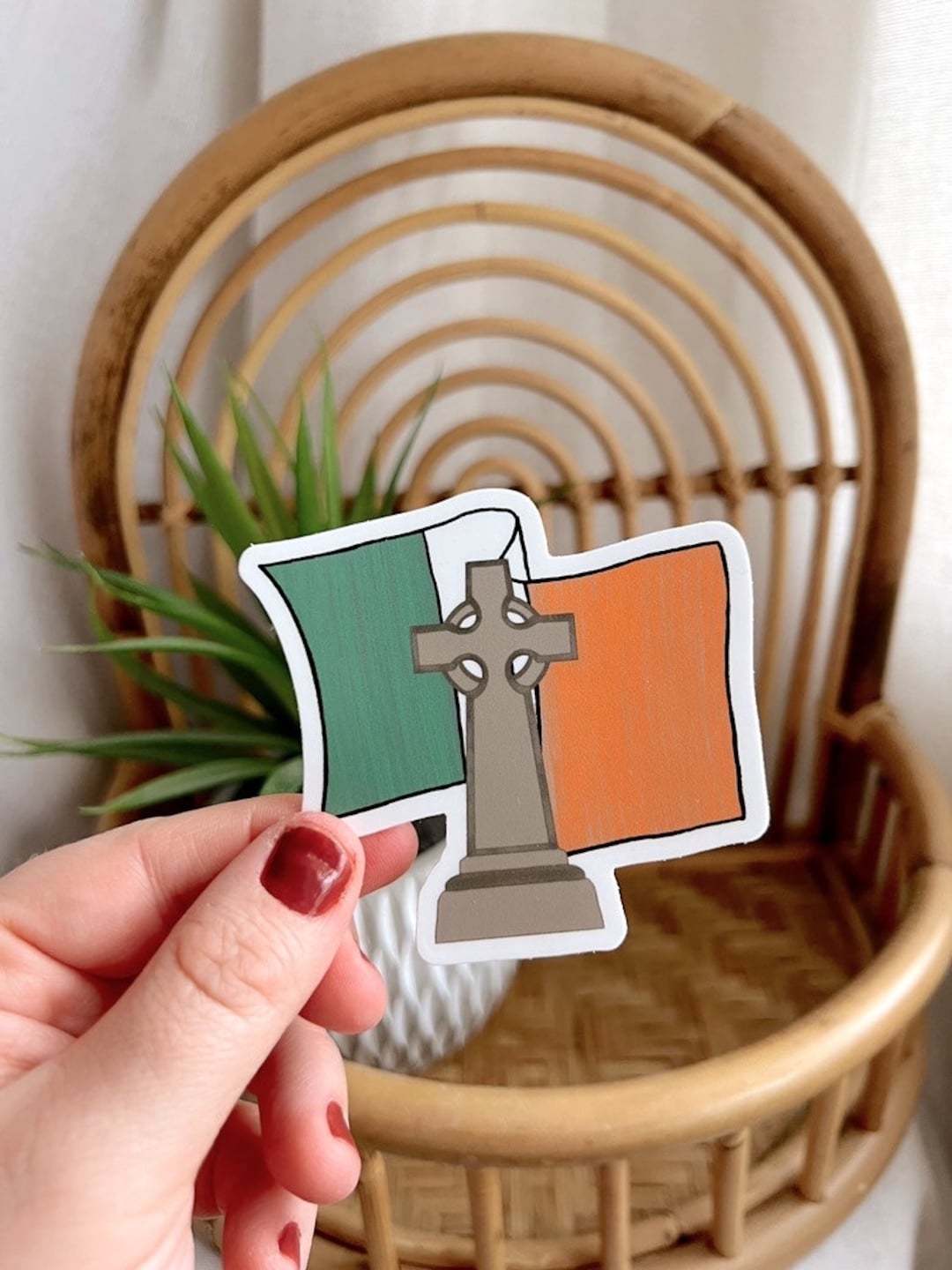 Ireland Flag Cross Sticker, Ireland Sticker, Irish Crosss, Ireland Flag ...