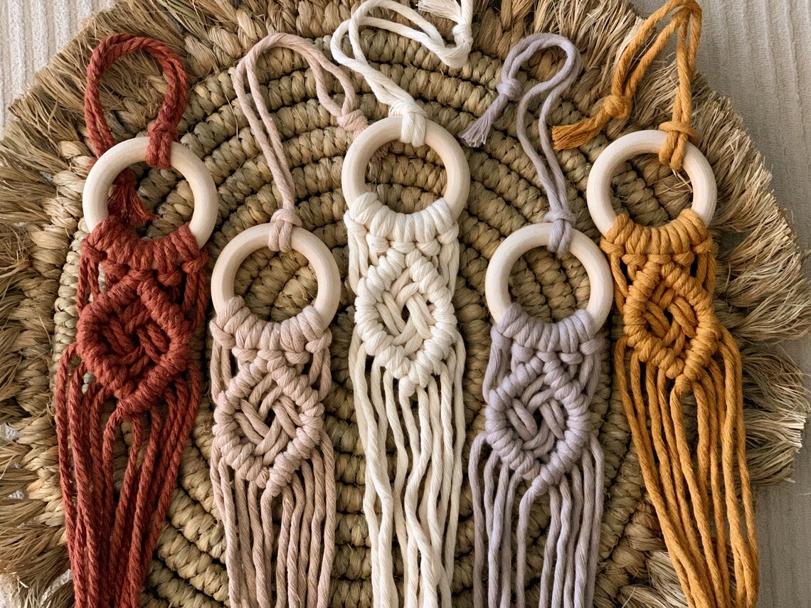 Boho Miniature Macrame Wall Hanging, Small Macrame Wall Hanging ...