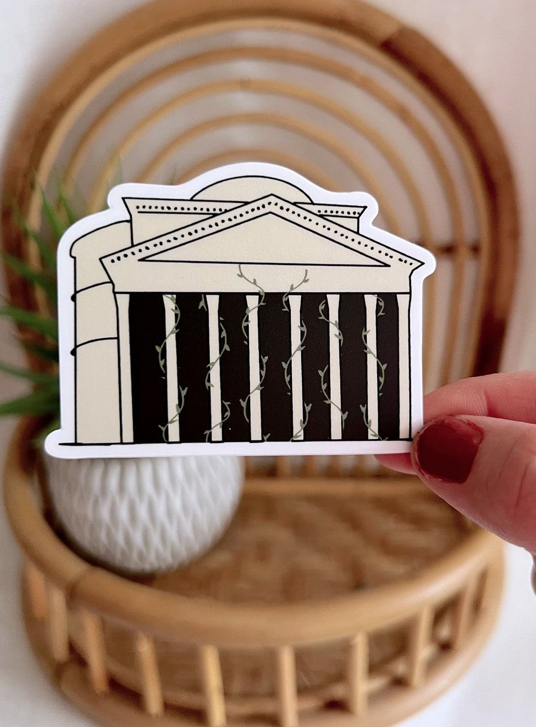 Pantheon Sticker, Rome, Italy Sticker, Italian Sticker, Vinyl Sticker ...