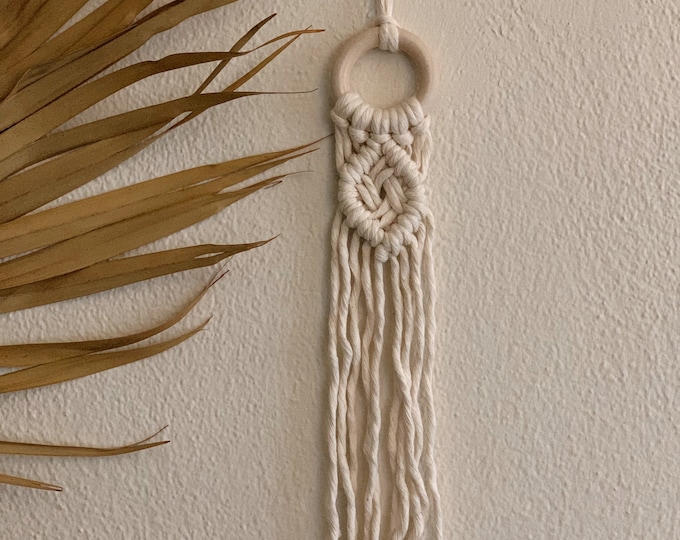 Boho Miniature Macrame Wall Hanging, Small Macrame Wall Hanging ...