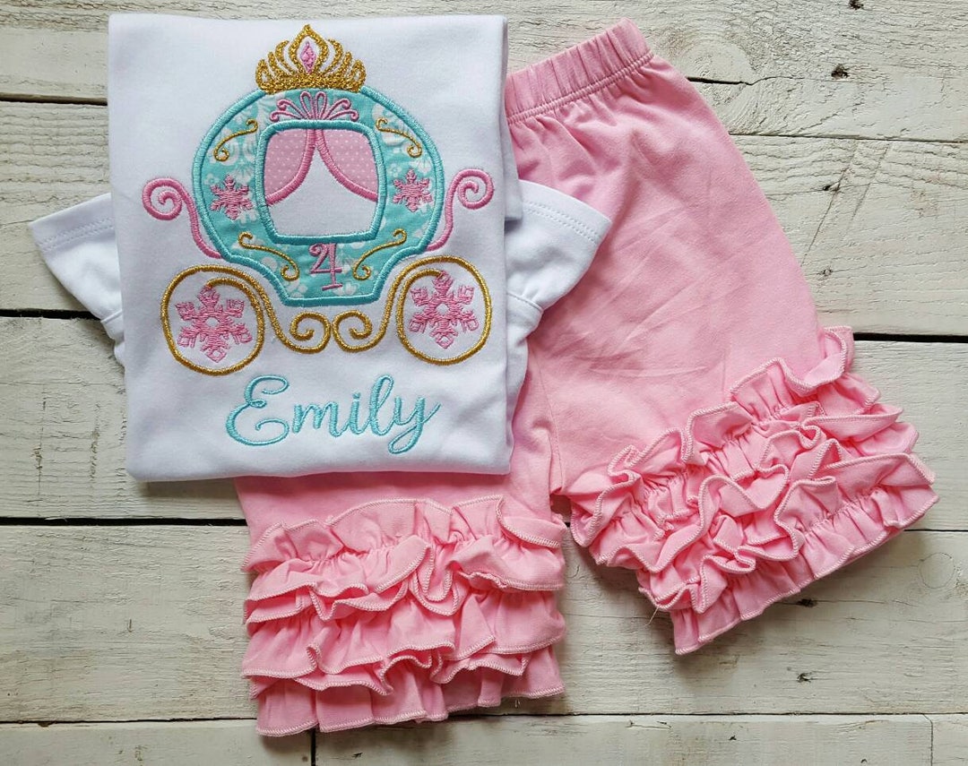 Elsa Carriage Birthday Shirt, Elsa Princess Carriage Shirt, Ruffled ...