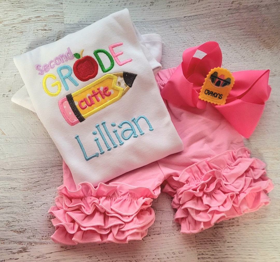 School Outfit for Girls Second Grade Cutie Boutique - Etsy