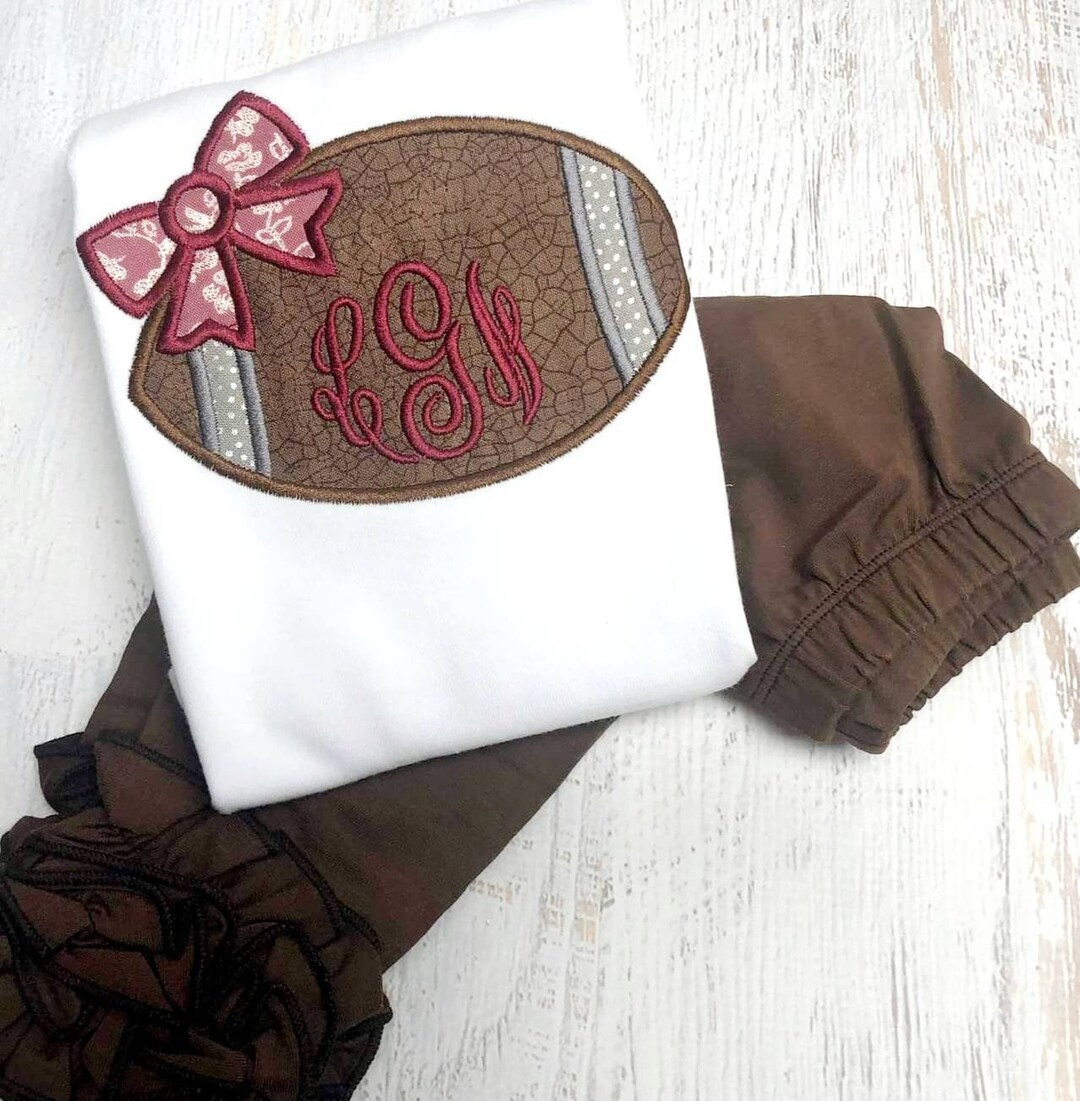 Football Outfit for Girls, Girls Football Shirt, Monogram Football ...