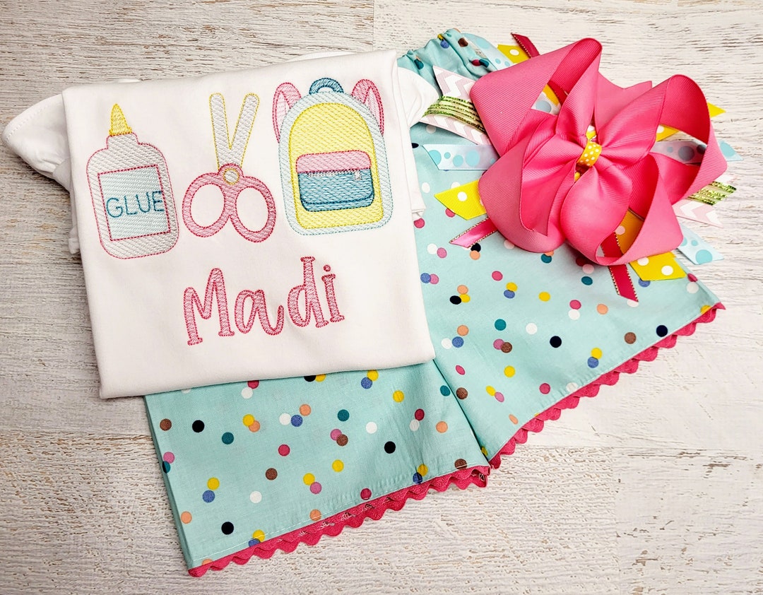 School Outfit for Girls, Kindergarten Shirt, Boutique Clothing ...