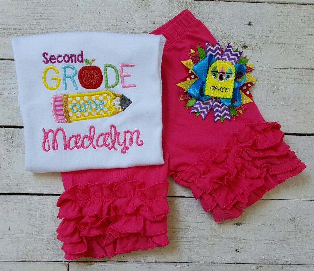 School Outfit for Girls Second Grade Cutie Boutique - Etsy
