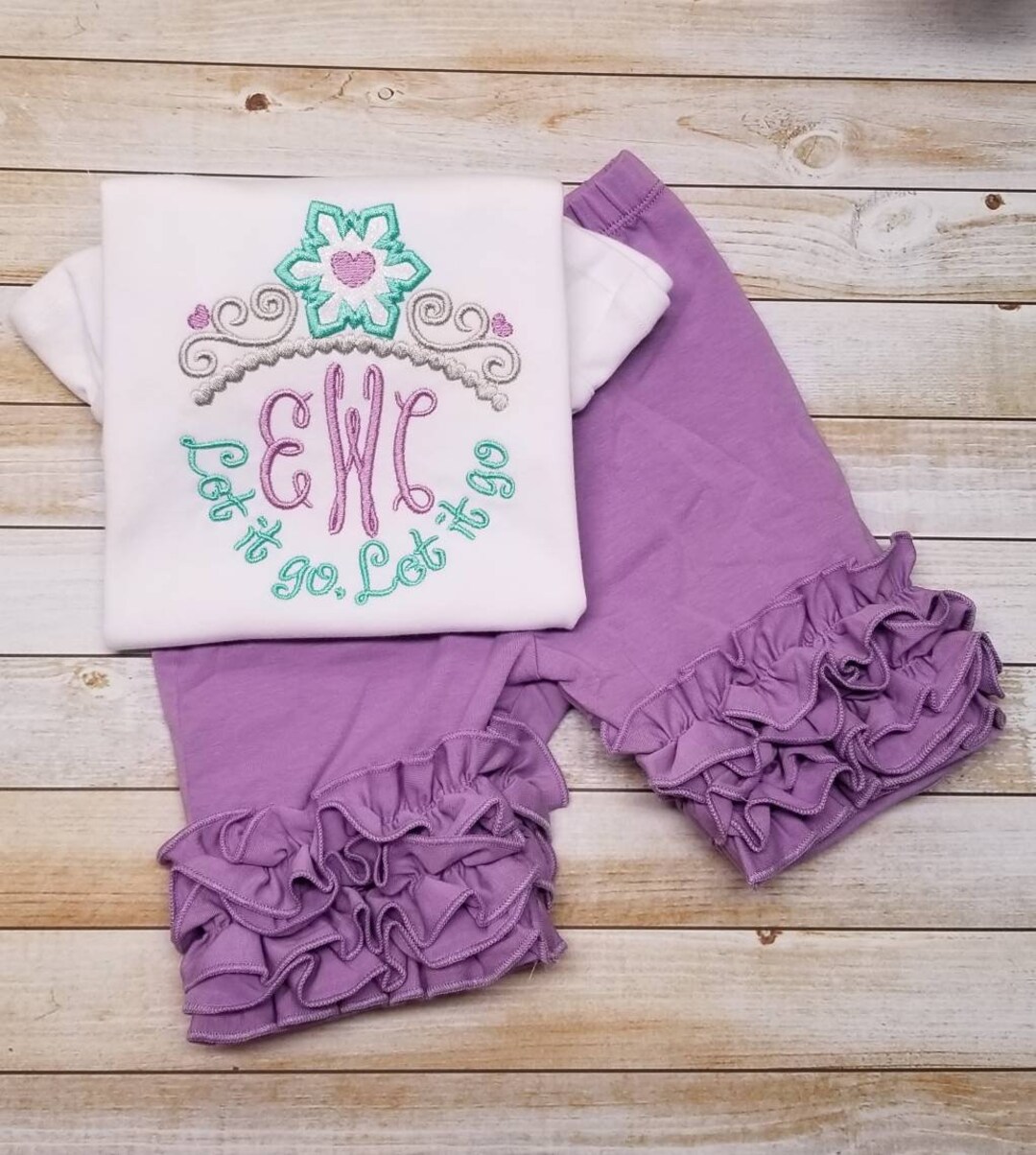 Frozen Monogram Shirt W/ Bow, Sample Sale, Disney Princess Elsa ...