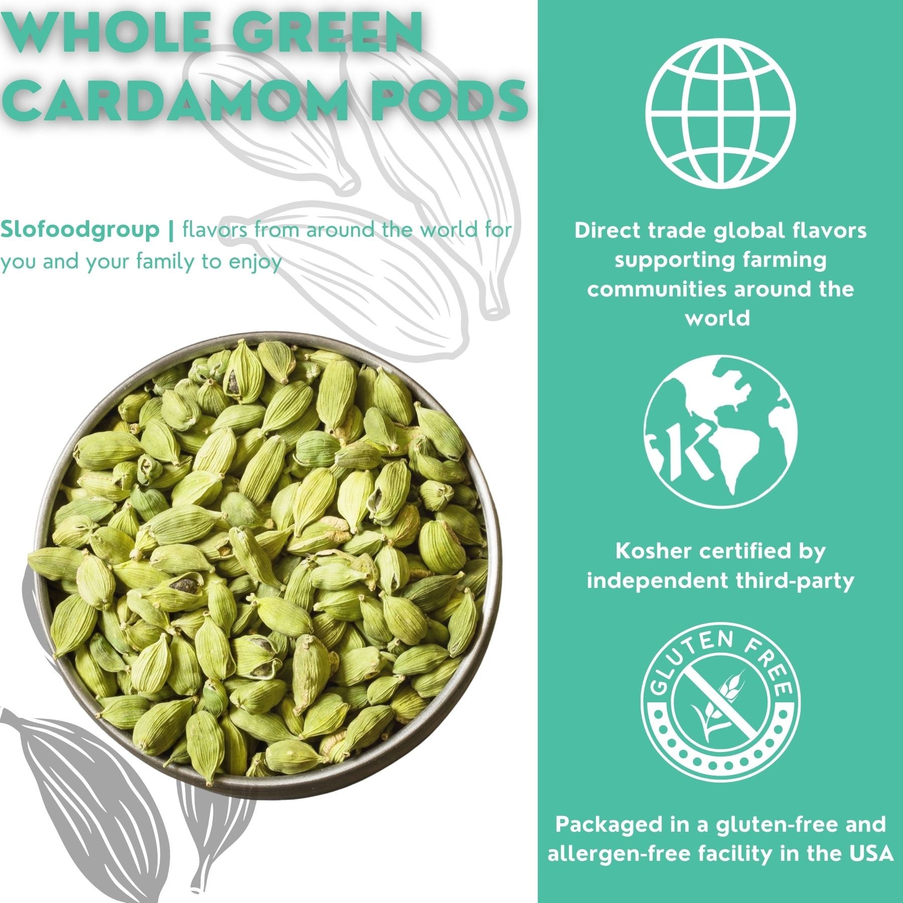 Green Cardamom Pods | Whole Spice for Cooking and Baking - Etsy