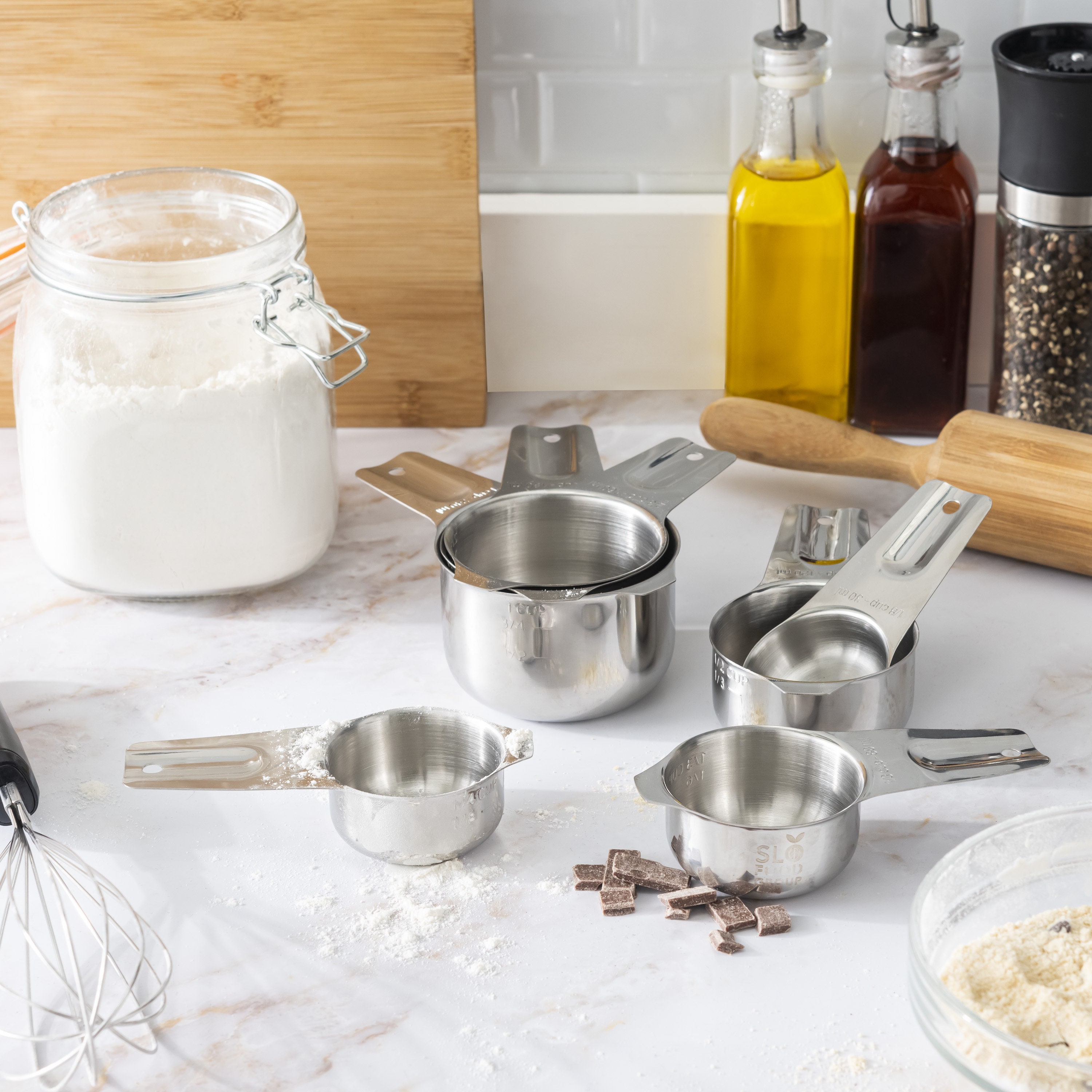 Measuring Cup Set Seven Piece Stainless Steel Measuring Cups - Etsy