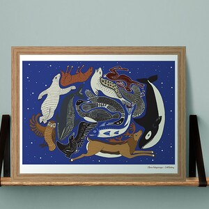 Ink Factory Poster A3, INUIT ANIMALS ART, inuit Story Series - Etsy UK