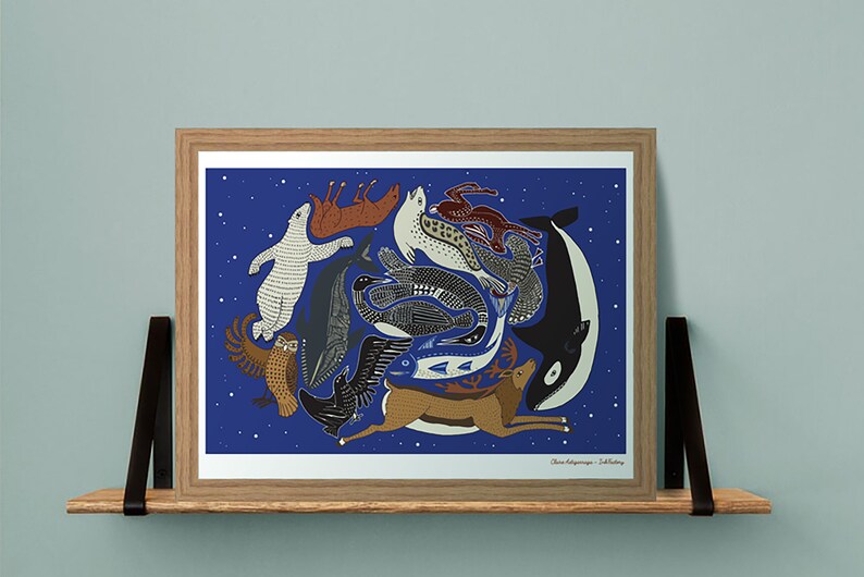 Ink Factory Poster A3 INUIT ANIMALS ART inuit - Etsy