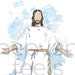 Faceless Jesus Christ Watercolor PRINT - Etsy