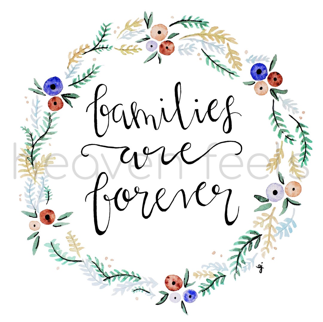 Families Are Forever Watercolor Print 8x8 - Etsy