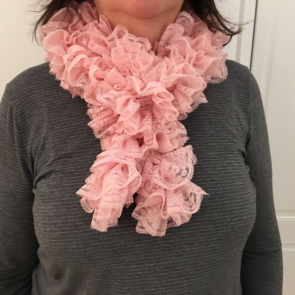 Knit Ruffle Scarf - Etsy