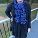 Shades of Dark Blue Ruffle Scarf - Etsy