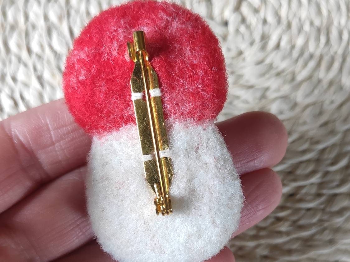 Amanita Sad Mushroom Needle Felted Brooch Fly Agaric - Etsy