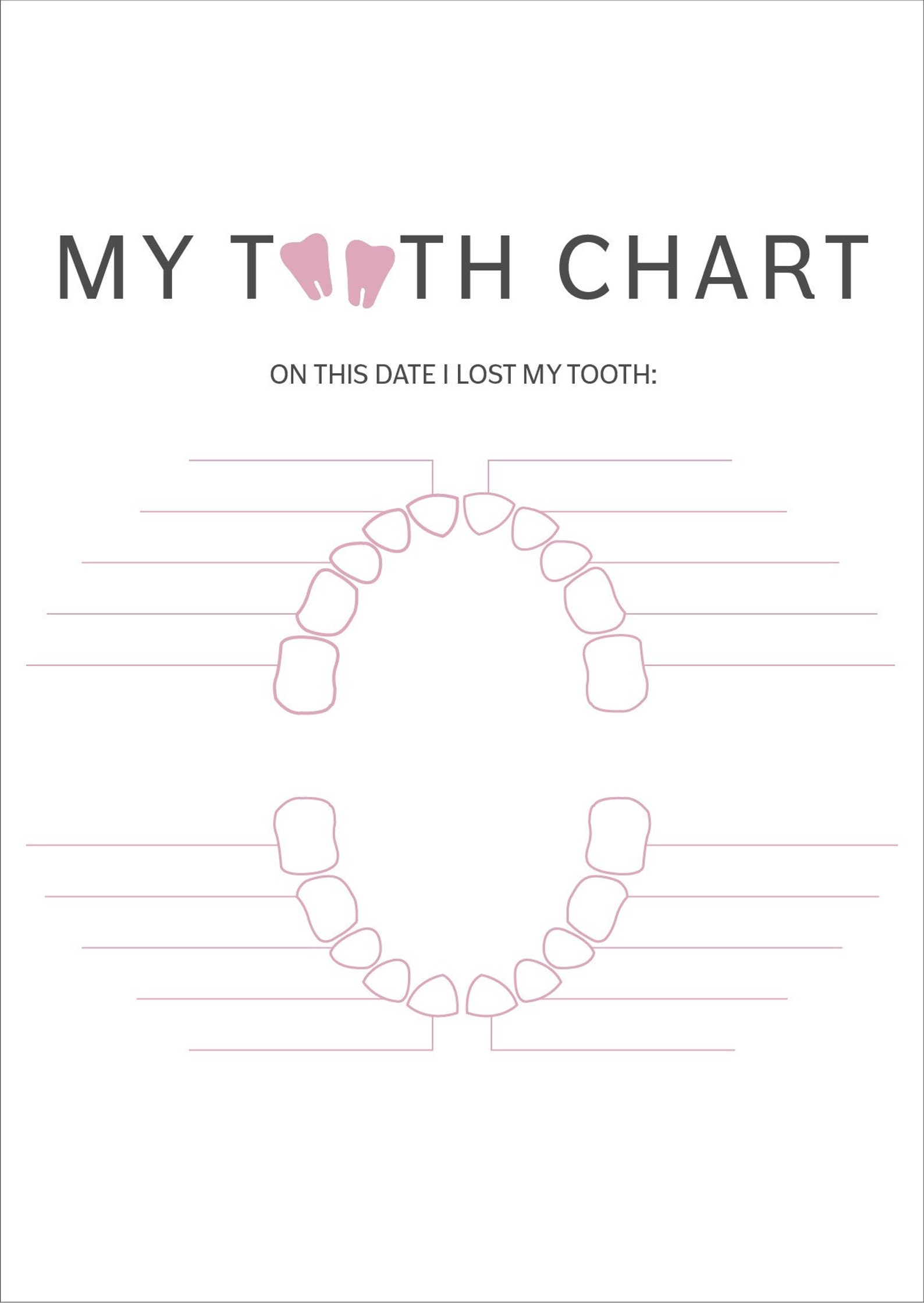 Tooth Fairy Pillow and Lost Tooth Chart Tooth Fairy Gift - Etsy
