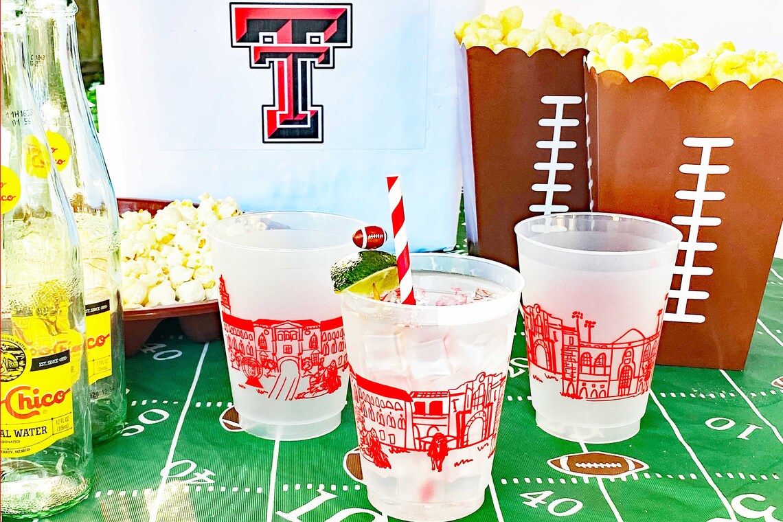 Texas Tech University Campus Landmarks Frosted Roadie Cup 10 - Etsy