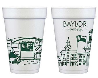 Baylor Sic Em Bears Frogs Styrofoam Cups: 10 Pack - Ready to Ship ...