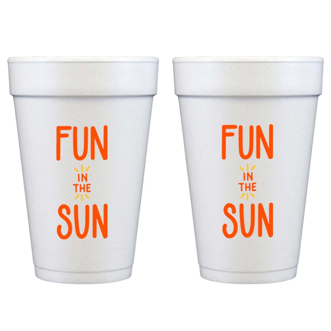 Styrofoam Cup 10 Pack {fun in the Sun} - Etsy